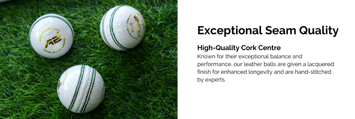 T20 White 4 Piece Leather Cricket Ball (Box of 3 Balls) - Match Quality ...