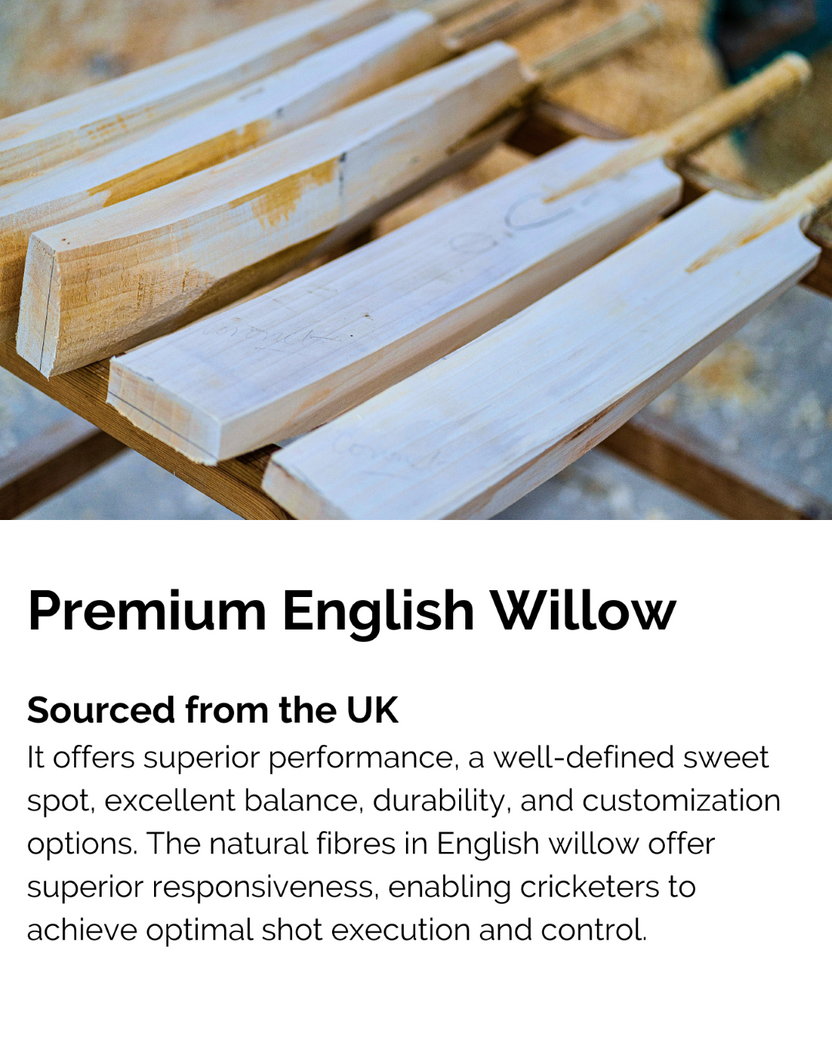 Grade 1+ English Willow Cricket Bat - Wraith - A2 Cricket