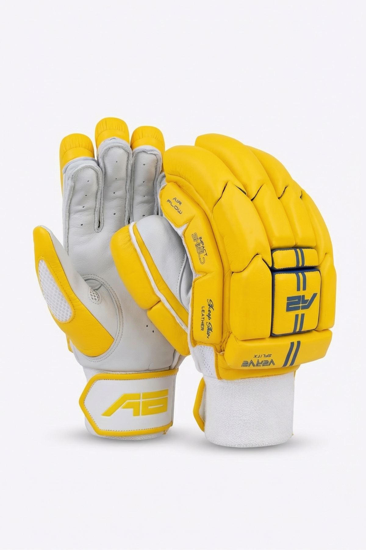 Shop the Best Cricket Batting Gloves - Yellow & Blue | A2 Cricket - A2 ...